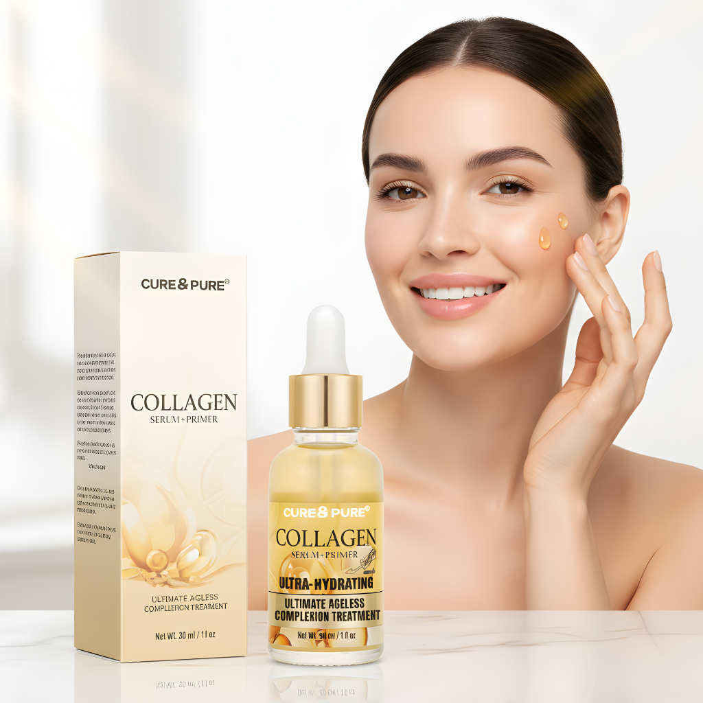 CURE & PURE Collagen Serum + Primer - Ultrahidratante • Brillo antieda ...